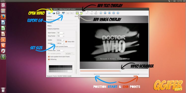 How To Turn A Video Into A GIF on Ubuntu With Qgifer