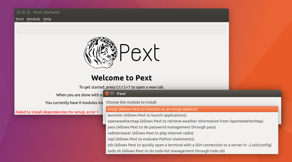 Pext is an extendable Python-based tool that's a little hard to explain ...