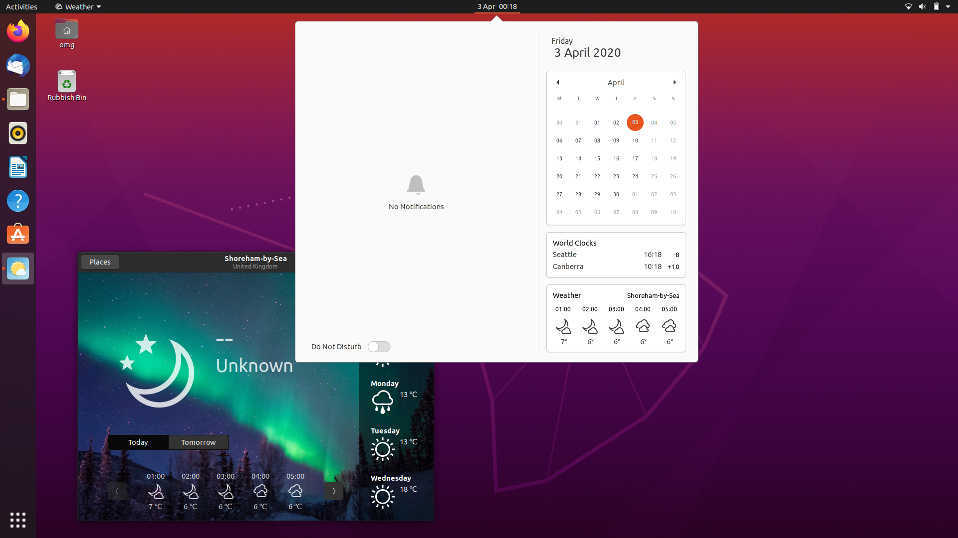 See World Clocks And Weather Info in the Ubuntu Message Tray - OMG! Ubuntu