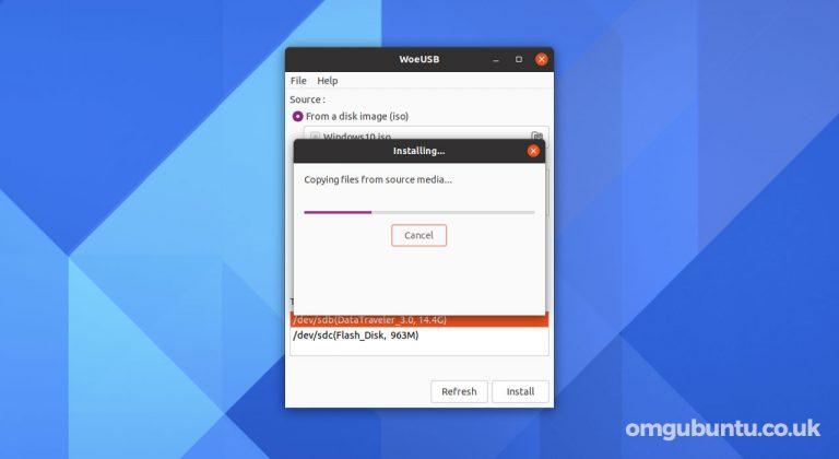 How to Create a Bootable Windows 10 USB on Ubuntu - OMG! Ubuntu