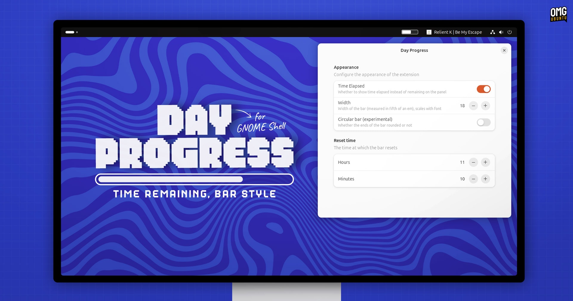 Track Time Differently with 'Day Progress' for GNOME Shell - OMG! Ubuntu