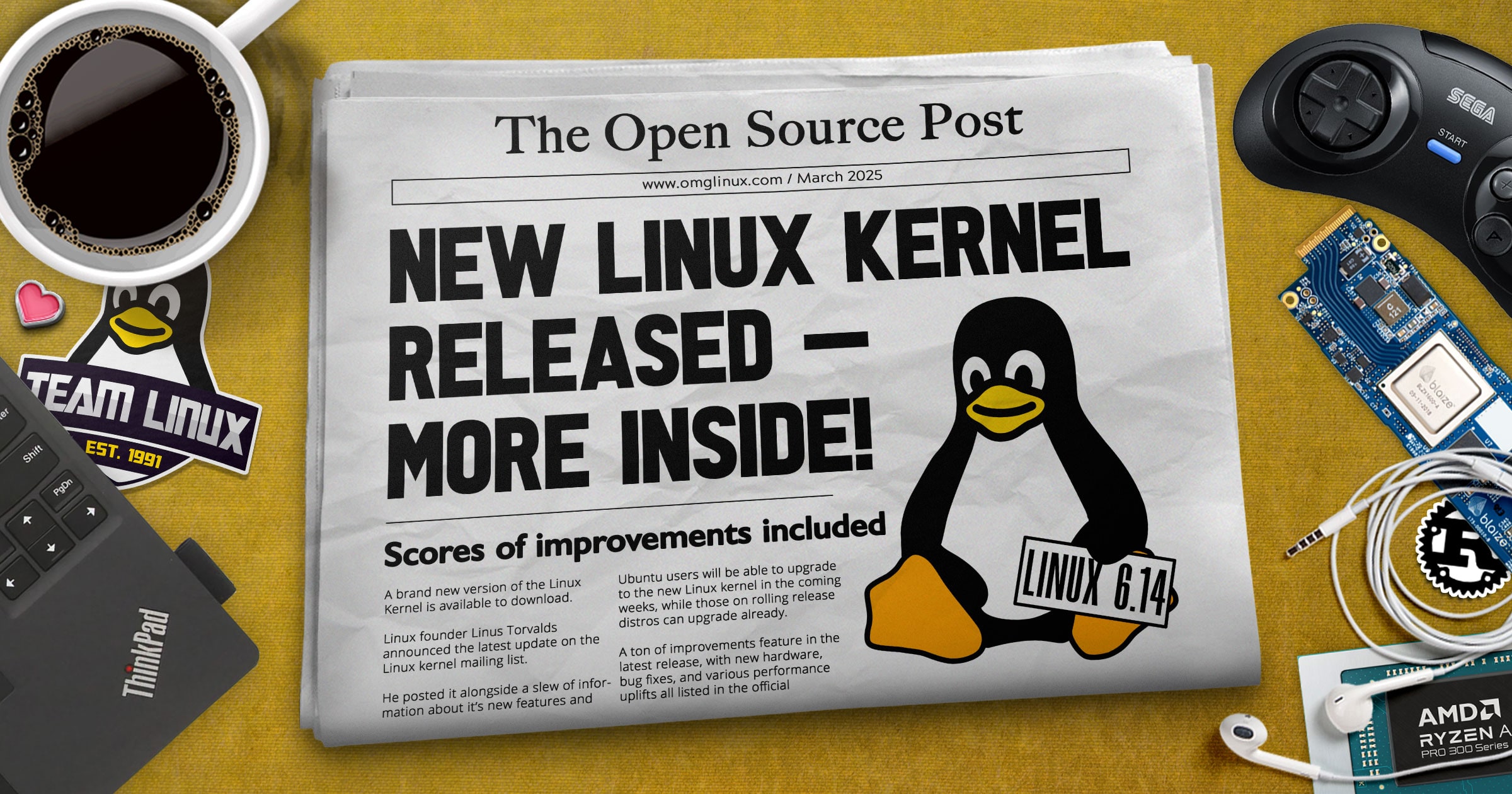 Linux Kernel 6.14 Delivers Big Boost to Linux Gaming + More - OMG! Ubuntu