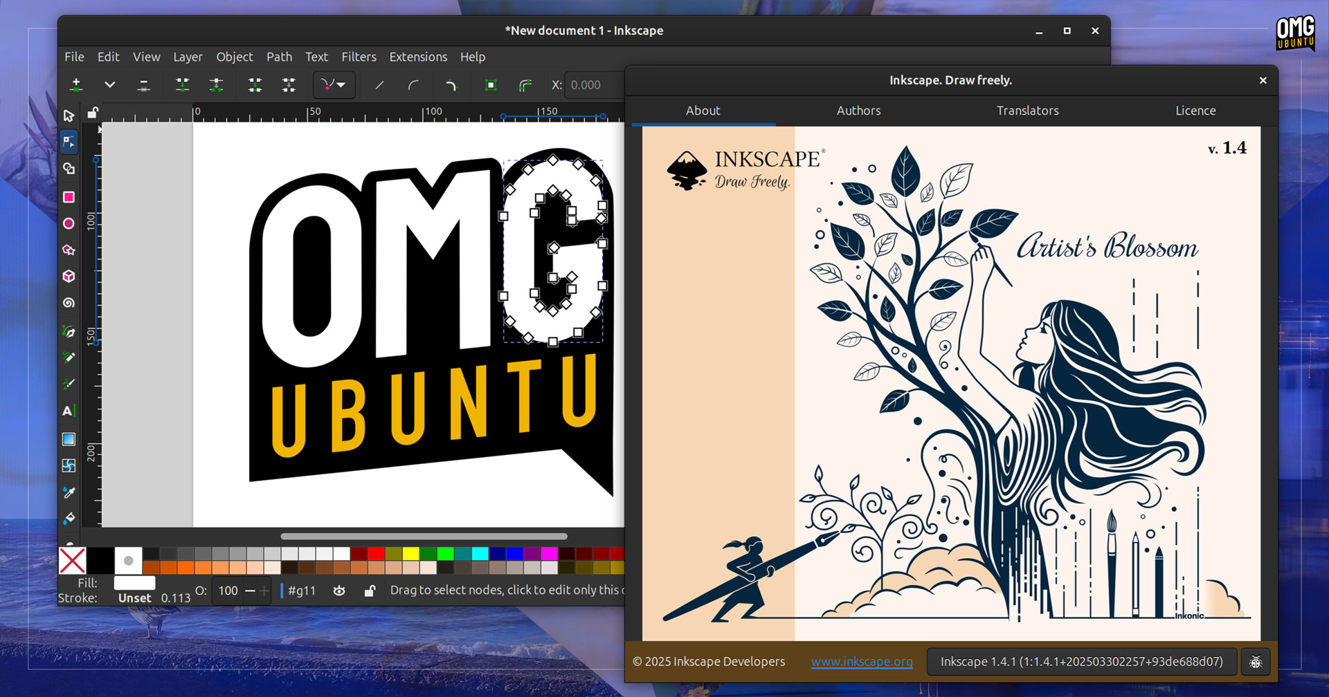 Inkscape 1.4.1 Brings Snap App Fixes, New Features - OMG! Ubuntu