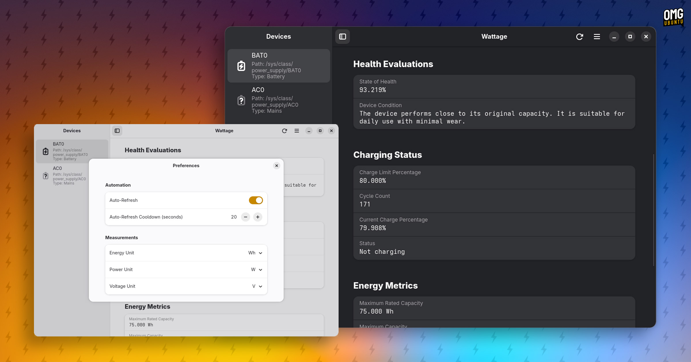 Monitor Your Linux Laptop Battery Health with Wattage - OMG! Ubuntu